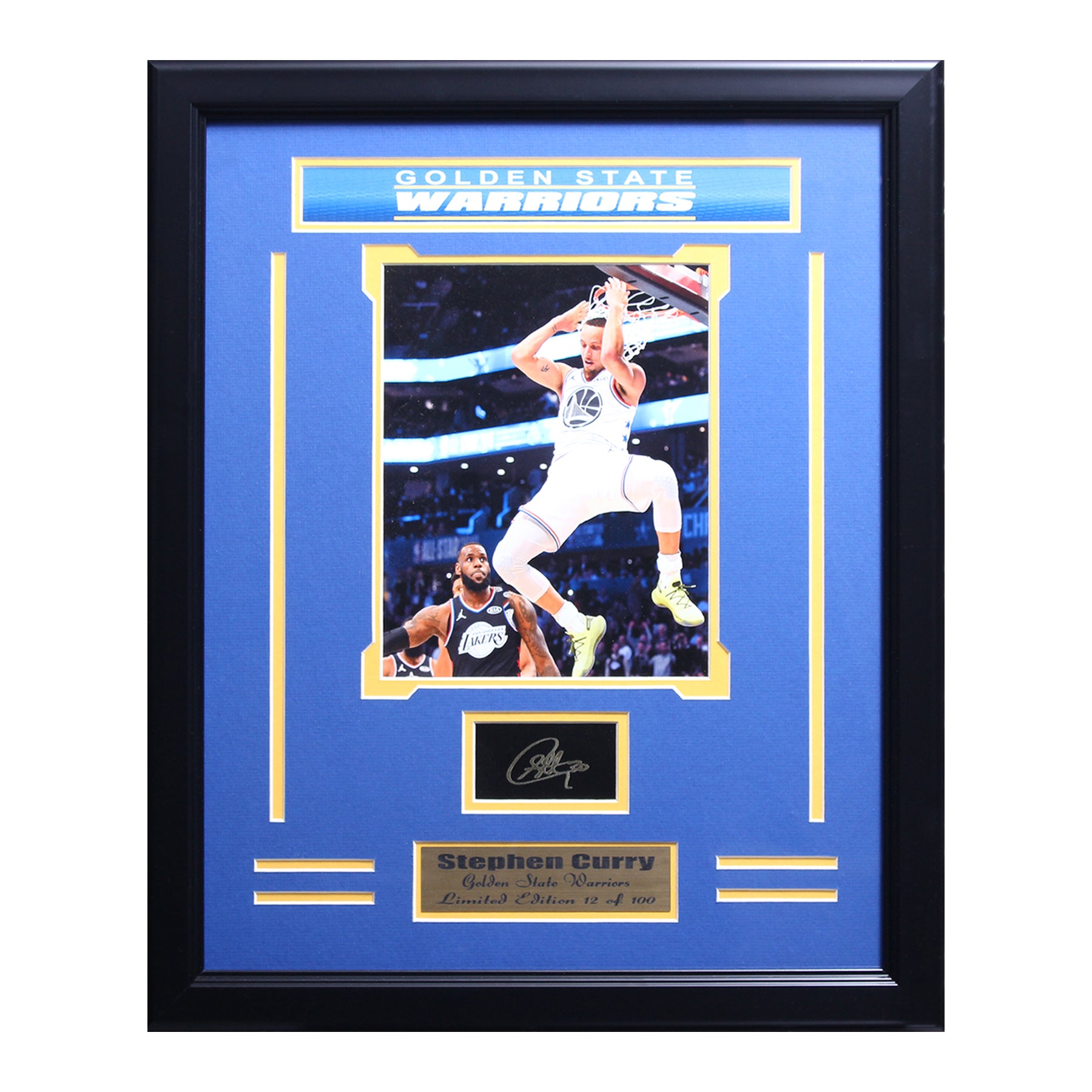 Golden State Warriors Stephen Curry Engraved Signature Medium Frames ...