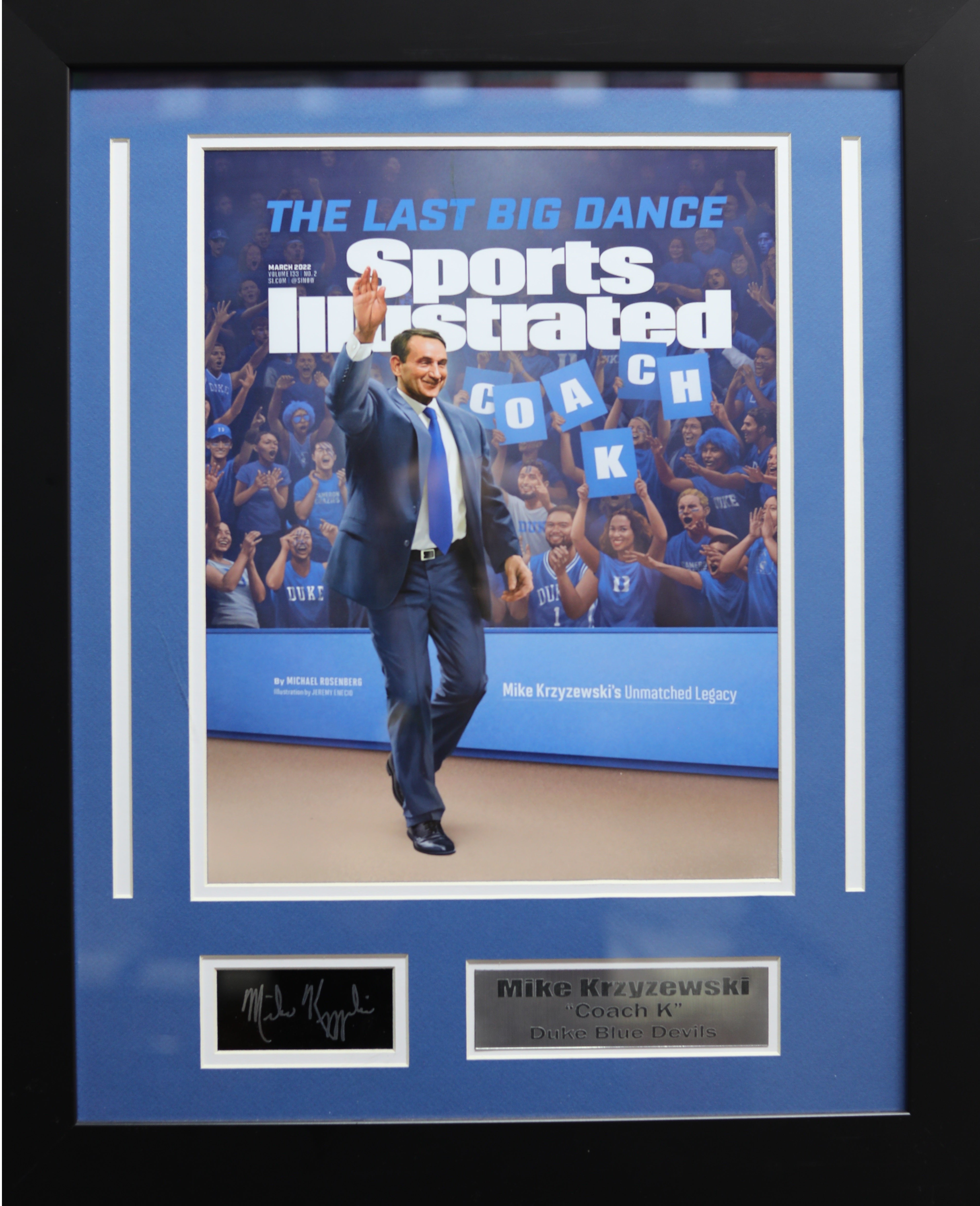 Duke Blue Devils Mike Krzyzewski Signature Frame Medium Frames ...