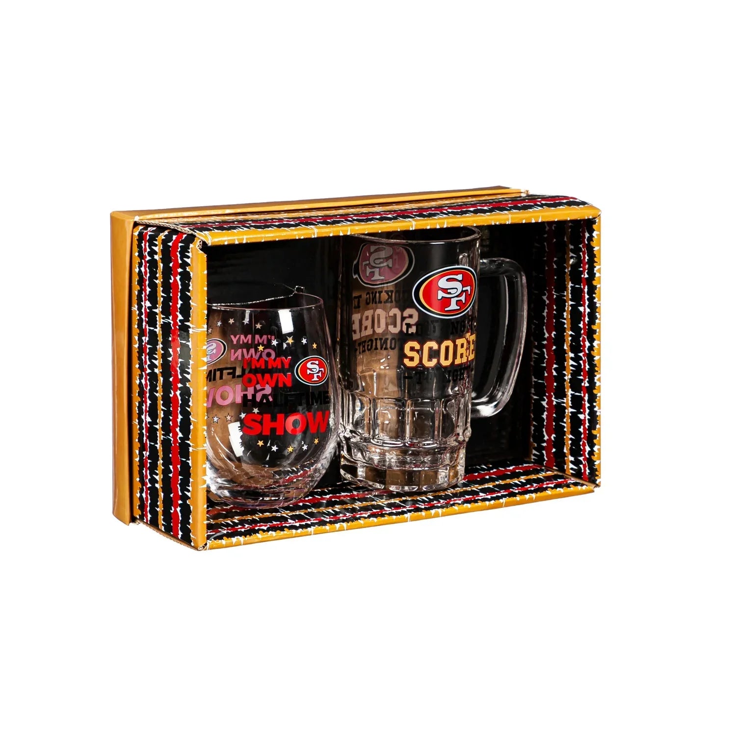 San Francisco 49ers Stemless 17OZ Wine & Beer 16 OZ Gift Set – ManCave ...