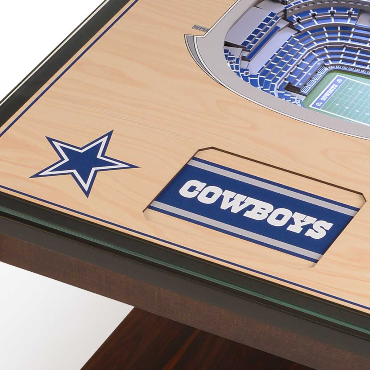 Dallas Cowboys 25-Layer Stadium Views Lighted End Table - Mymancave Store