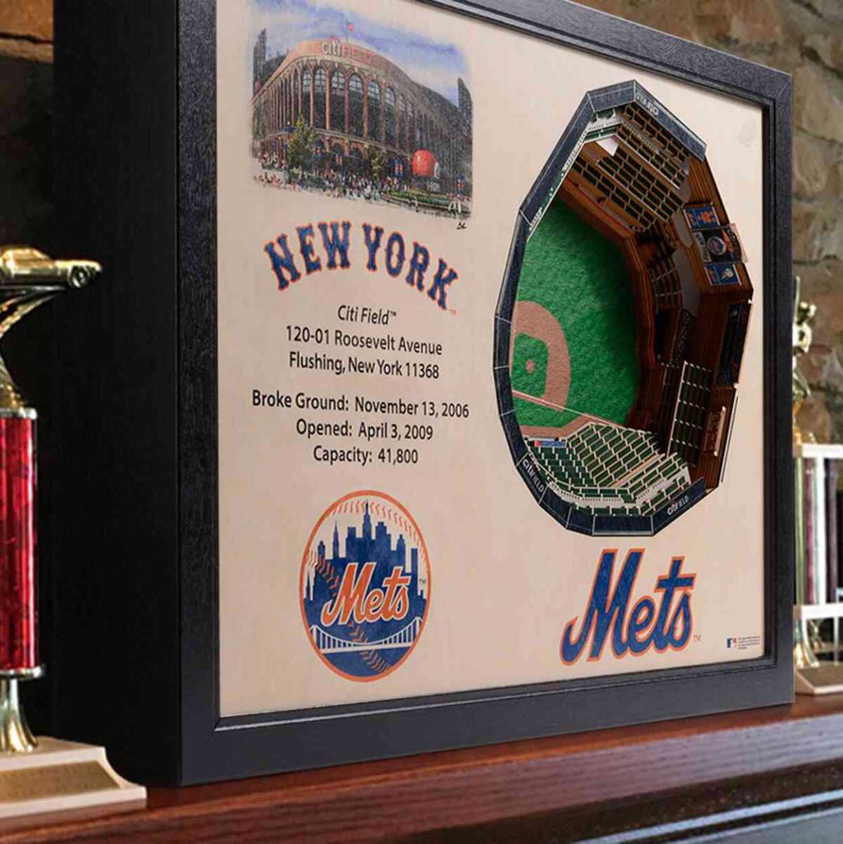 New York Mets 25 Layer Stadium Views 3D Wall Art - Mymancave Store