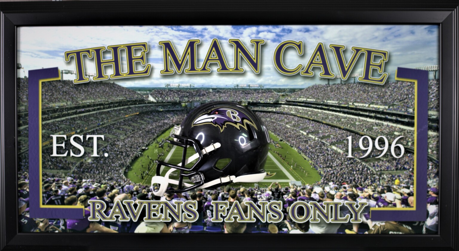 Baltimore Ravens Helmet Frame - Mymancave Store