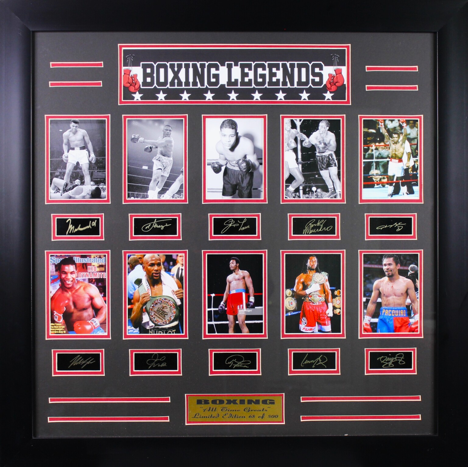 BOXING LEGEND ENGRAVED SIGNATURE LARGE FRAME - Mymancave Store